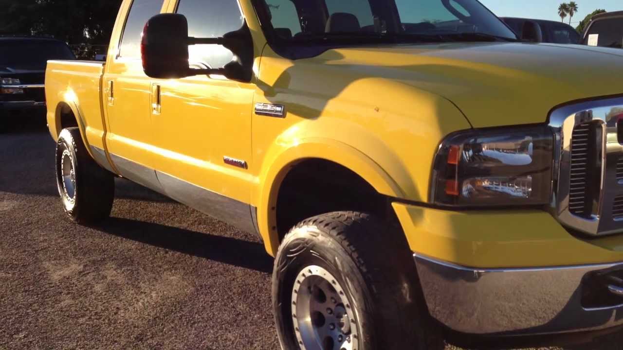 2005 Ford F250 4x4 Diesel Yellow Wheel Kinetics - YouTube