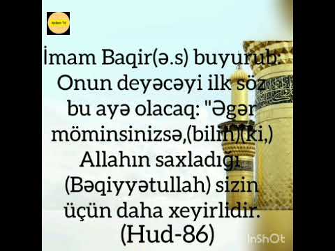 Gəl, ey Zamanın ağası, gəl (Whatsapp statusu üçün)