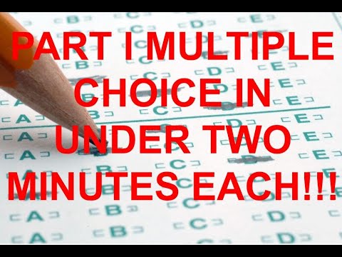 Part I Multiple Choice in Under 2 Minutes Each - YouTube