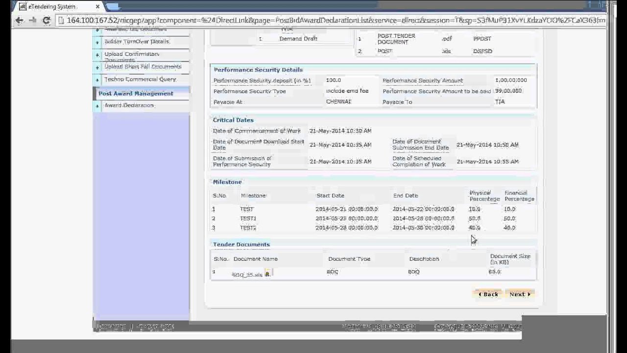 POST TENDER NIC ETENDER TUTORIAL EPROCUREMENT - YouTube