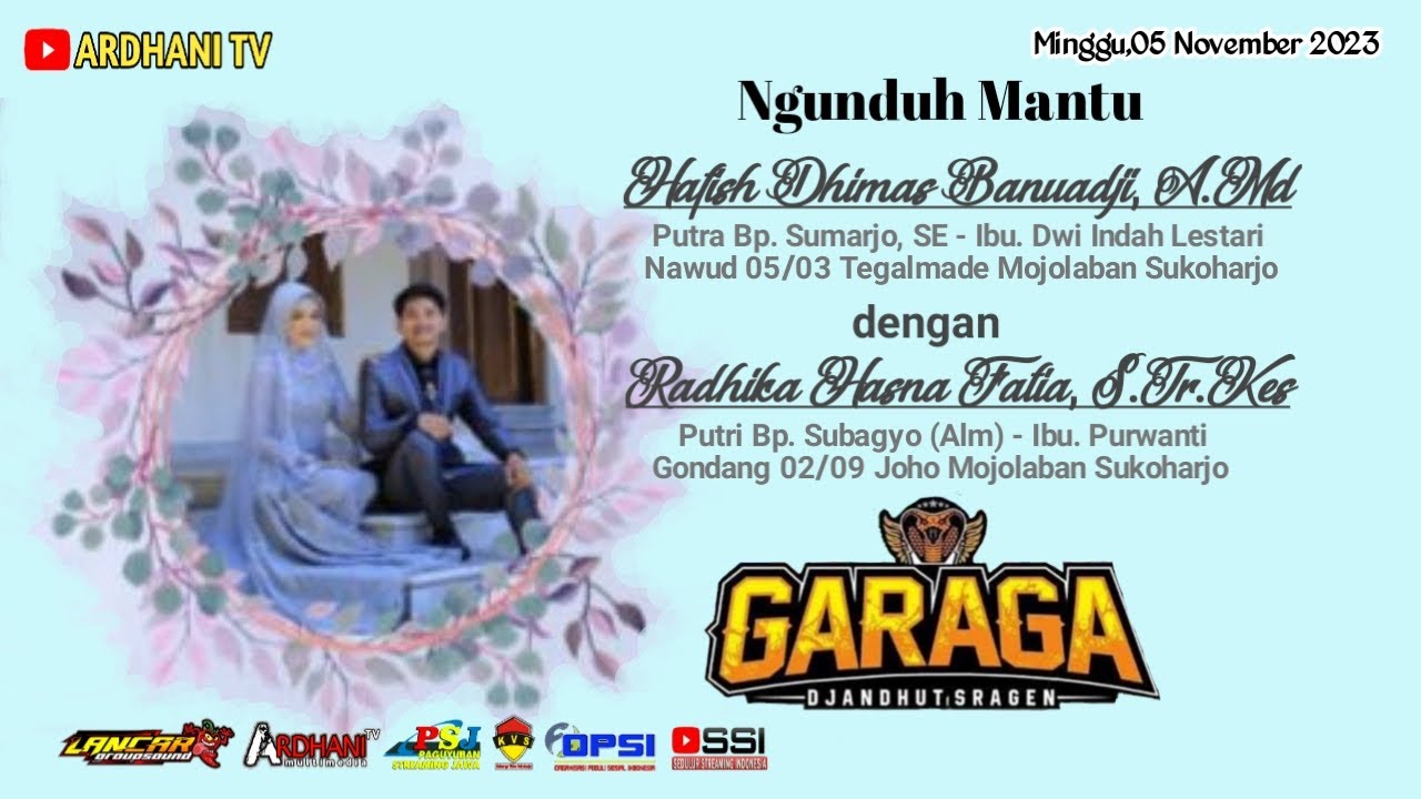 🔴📡LIVE ARDHANI TV 2 //OM.GARAGA // LANCAR GROUP SOUND // NAWUT, 05 ...