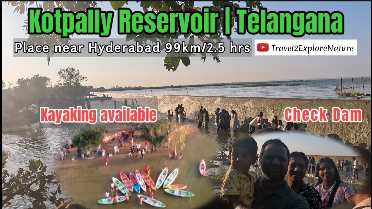 Kotpally Reservoir & Check Dam | Kayak and boating facility - YouTube