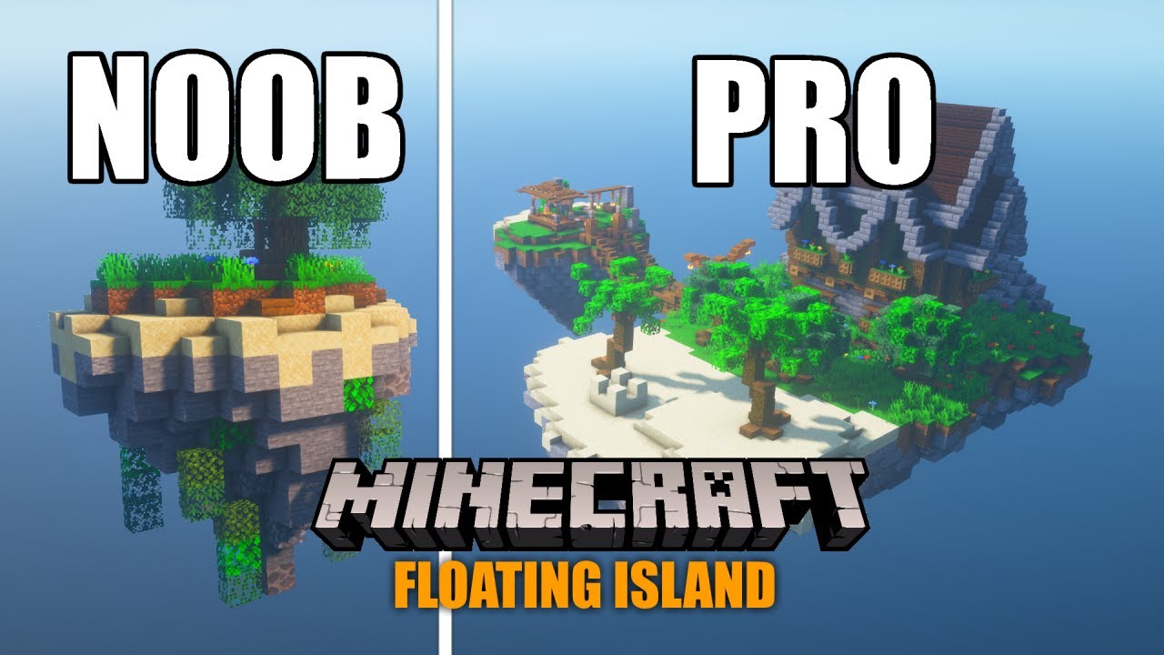 Minecraft FLOATING ISLAND | Noob Vs. Pro | Minecraft Timelapses - YouTube