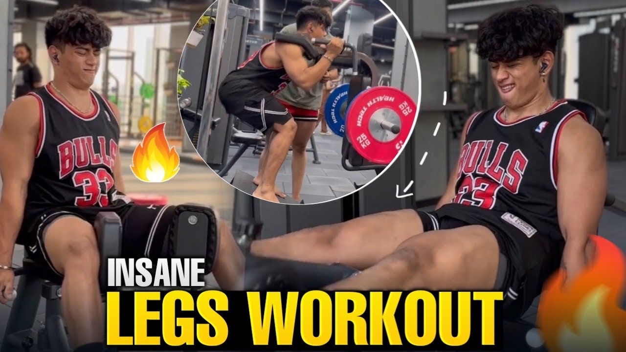 //INSANE BODYBUILDING LEGS💪 WORKOUT FIRST TIME IN LIFE// NATTY OR NOT ...