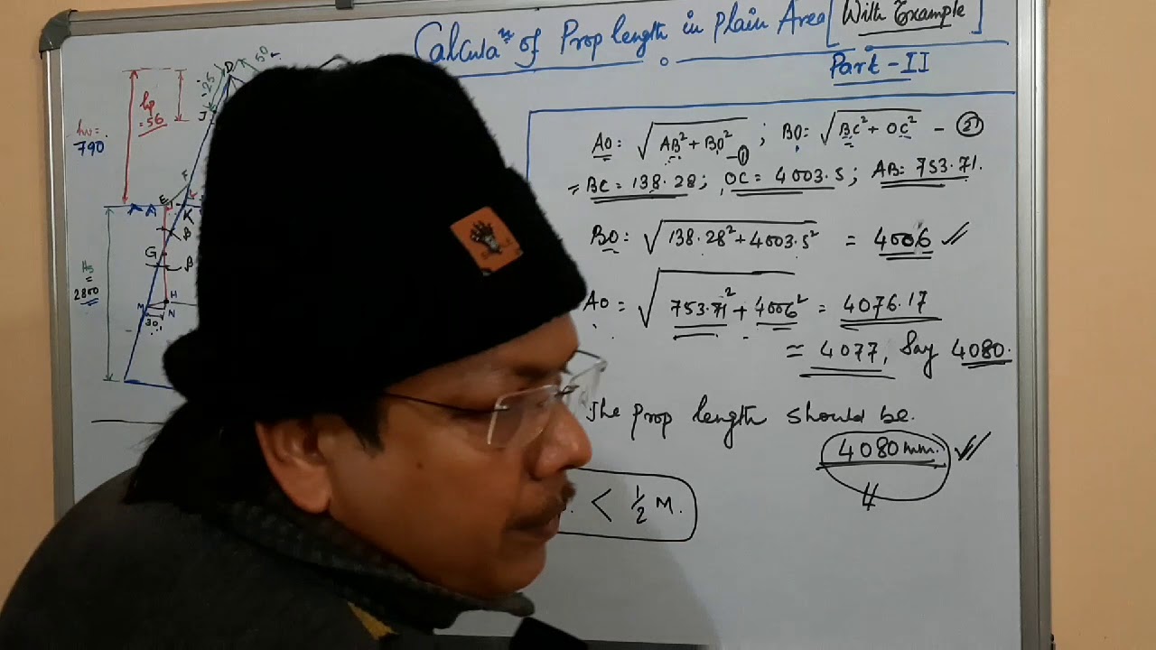 Calculation of Prop Length with Example for Plain Area - Part II - YouTube