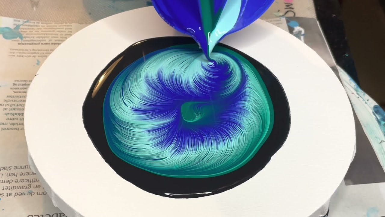 #59 traveling ring pour / ring pour / pouring / acrylic pouring ...