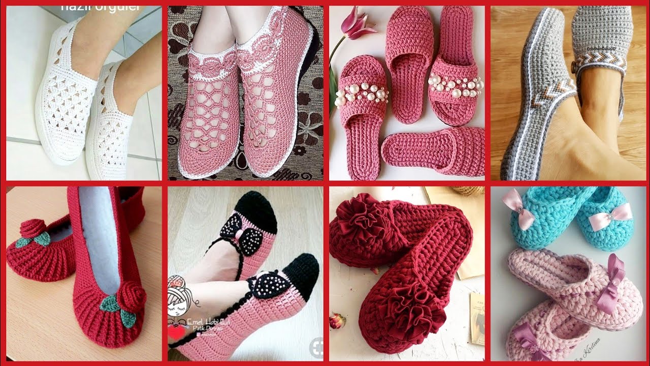 Hand Made Crochet Feet Wear Designs Ideas //Crochet Patterns For Shoes ...