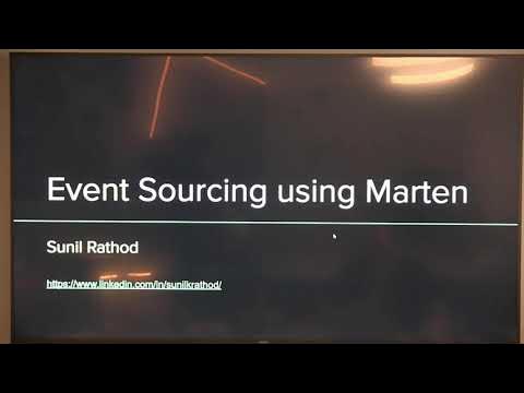 June 2023 .Net Users Group Meeting - Event Sourcing in .Net using Marten - YouTube