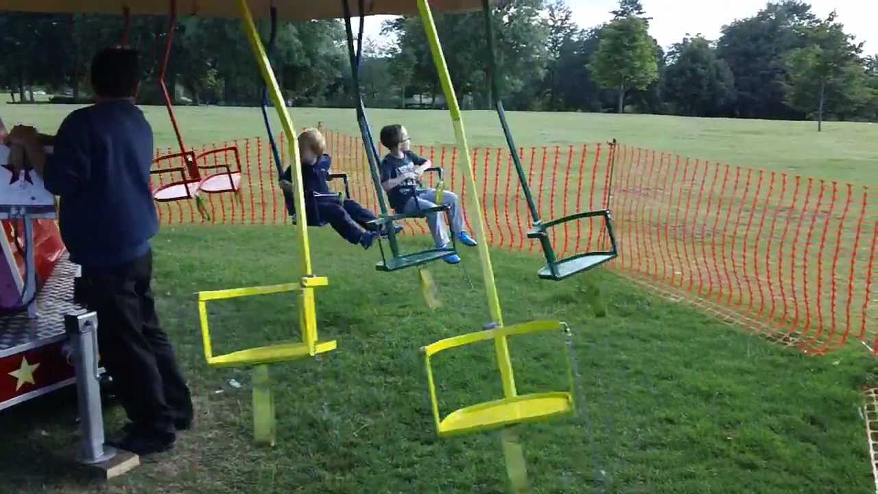 Fifi and the boys enjoying a spinning chair ride!!! - YouTube