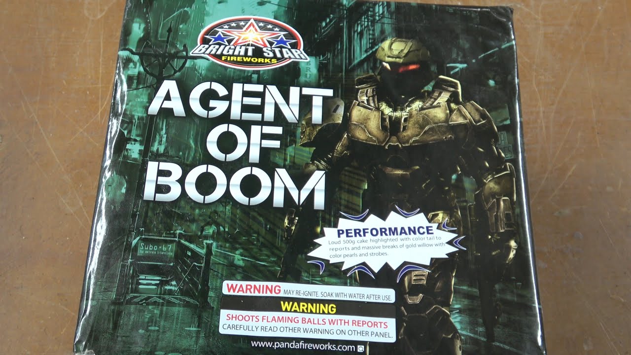 Agent of Boom 37 shot 500g cake by Bright Star Fireworks brought to you ...