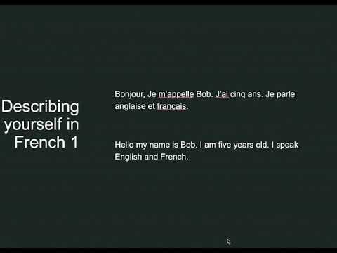 How to describe yourself in French Part 1! - YouTube