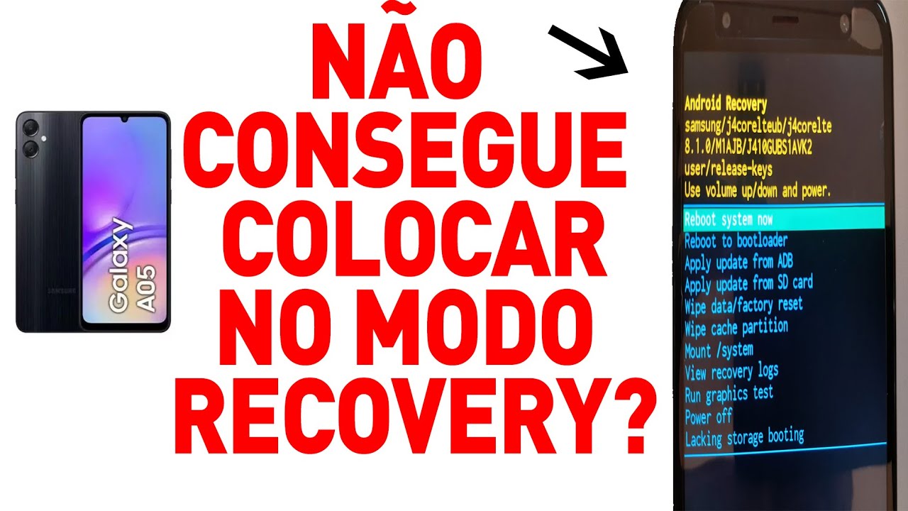 COMO COLOCAR O CELULAR ANDROID A05 SAMSUNG NO MODO RECOVERY - YouTube