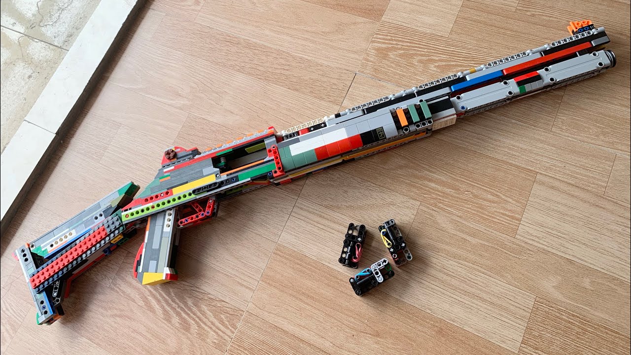 LEGO guns M1014 (shell ejecting) semi-auto - YouTube