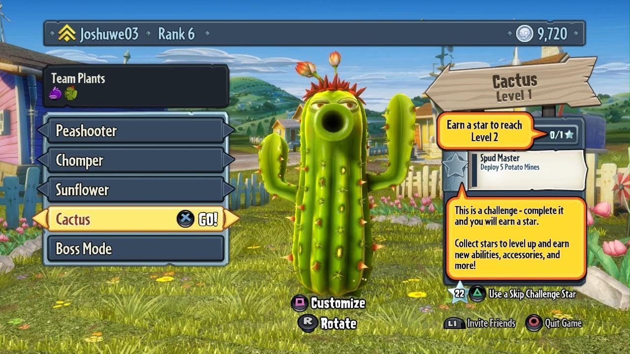 Plants Vs Zombies Garden Warfare : Cactus Gameplay #5 - YouTube
