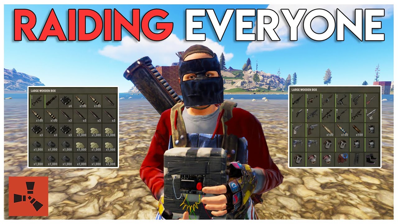RAIDING EVERYONE ON THE SERVER! (part 2/3) - Rust - YouTube