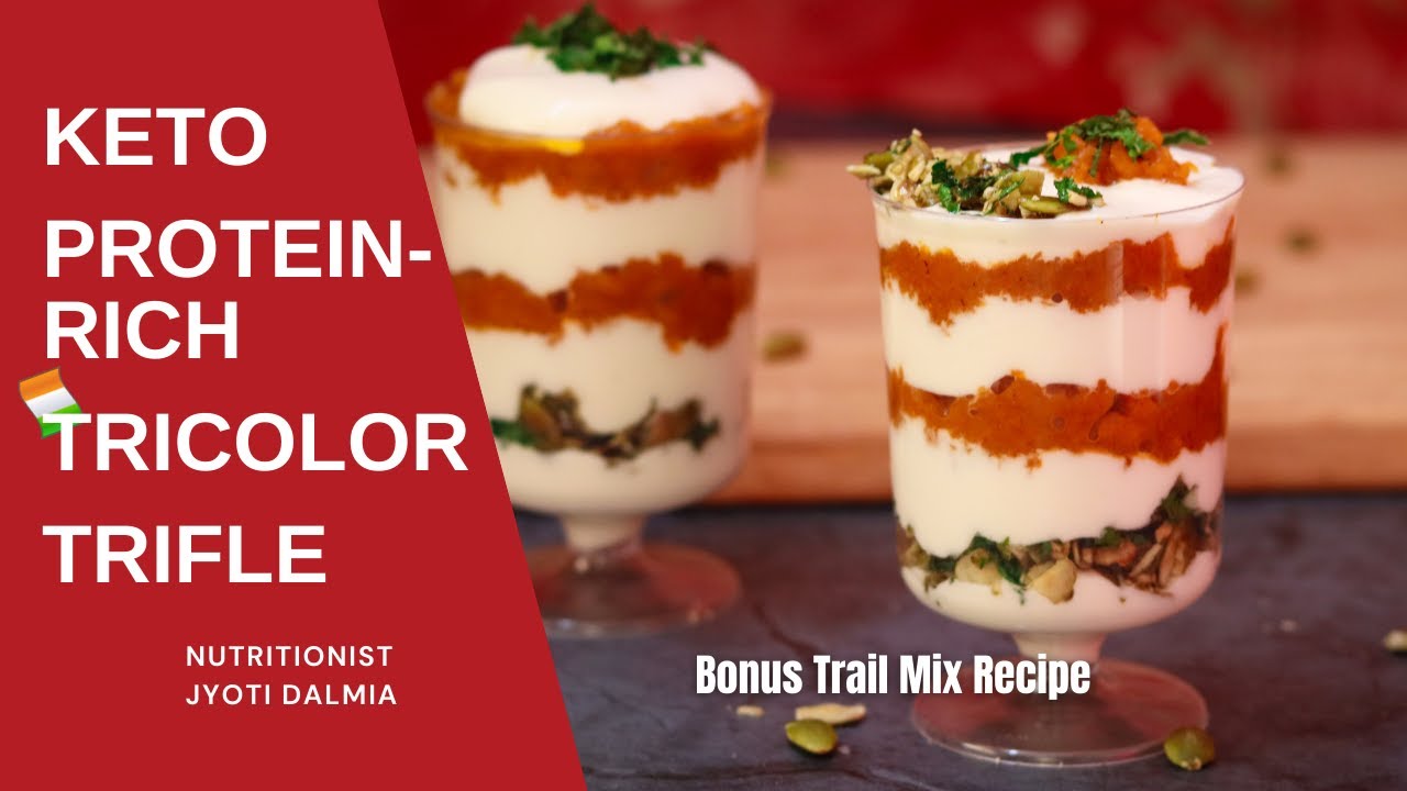 Keto Protein-Rich Tricolour Trifle | Low Carb Dessert - YouTube