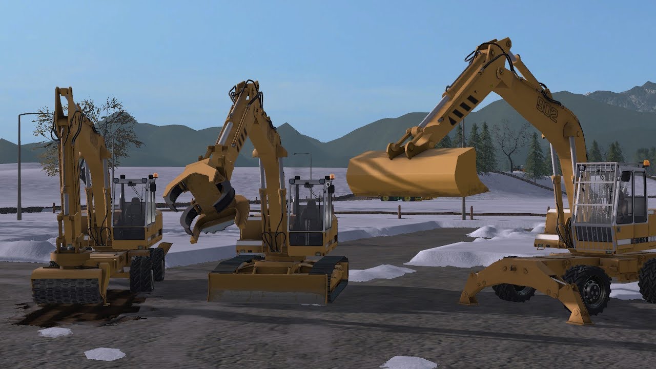 Farming simulator 17 new Excavator Liebherr 902 Pack by black sheep ...