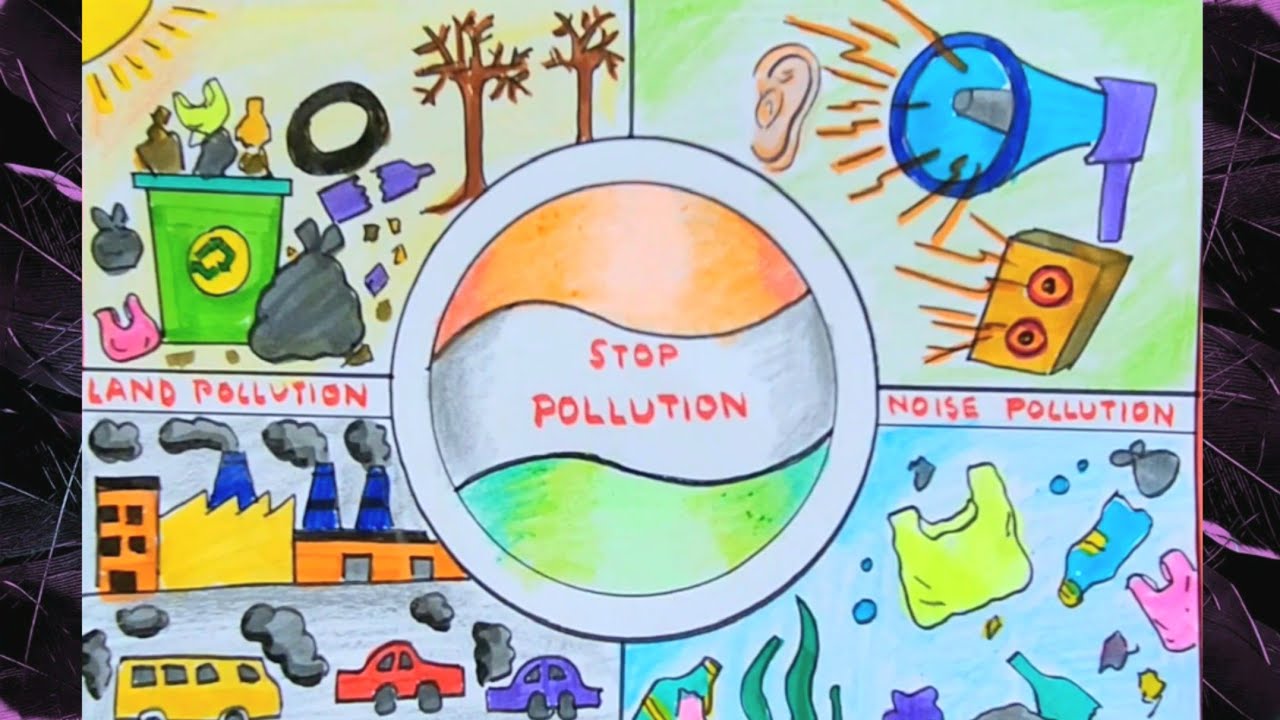 National Pollution Control Day drawing / Pollution day poster drawing ...