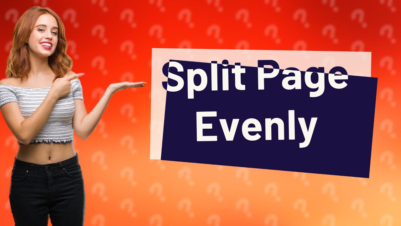 How do you split a page into 5 evenly? - YouTube