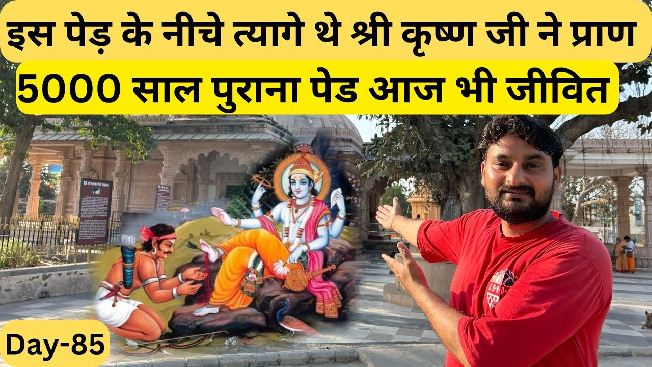 Shri KRISHNA Ji DEATH PLACE |5000 YEAR OLD TREE | All India 🇮🇳 Cycle ...