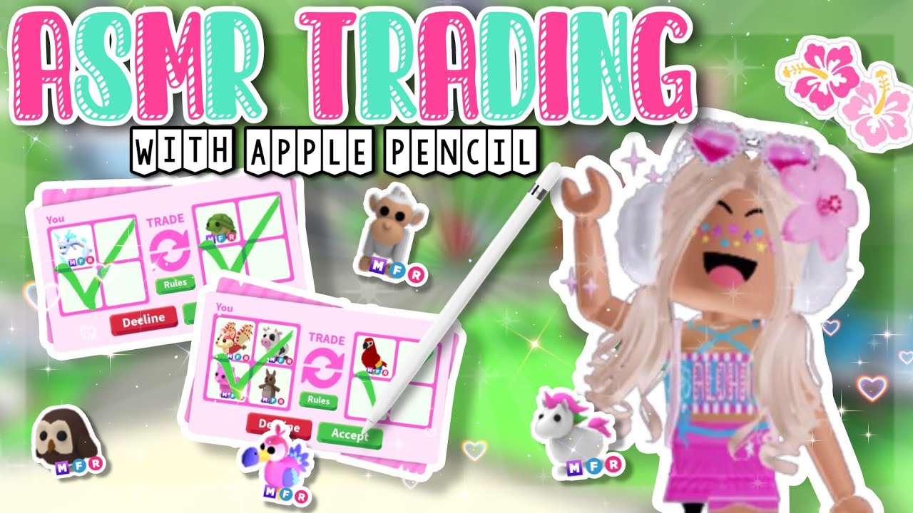 ASMR TRADING WITH APPLE PENCIL🍎 ️ | ADOPT ME - YouTube