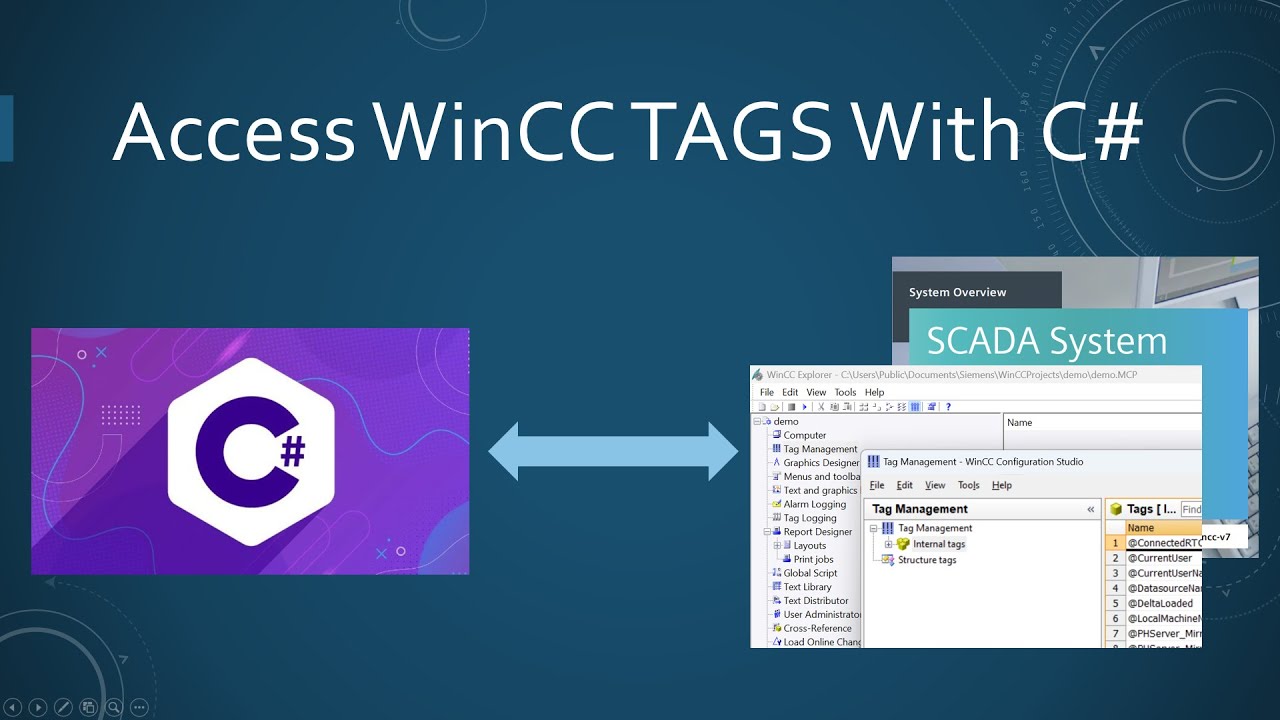 How to access Siemens Wincc tags from c# - YouTube