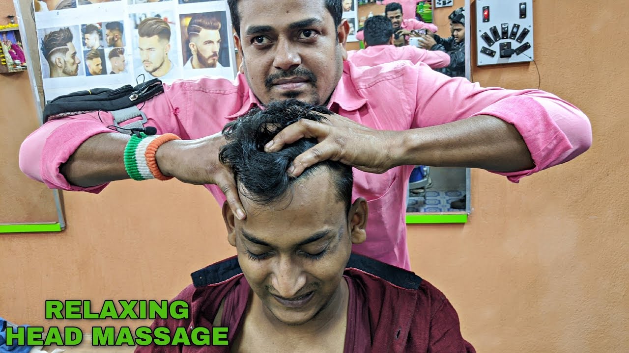 Intense Head massage with neck cracking | head and shoulder tapping ...