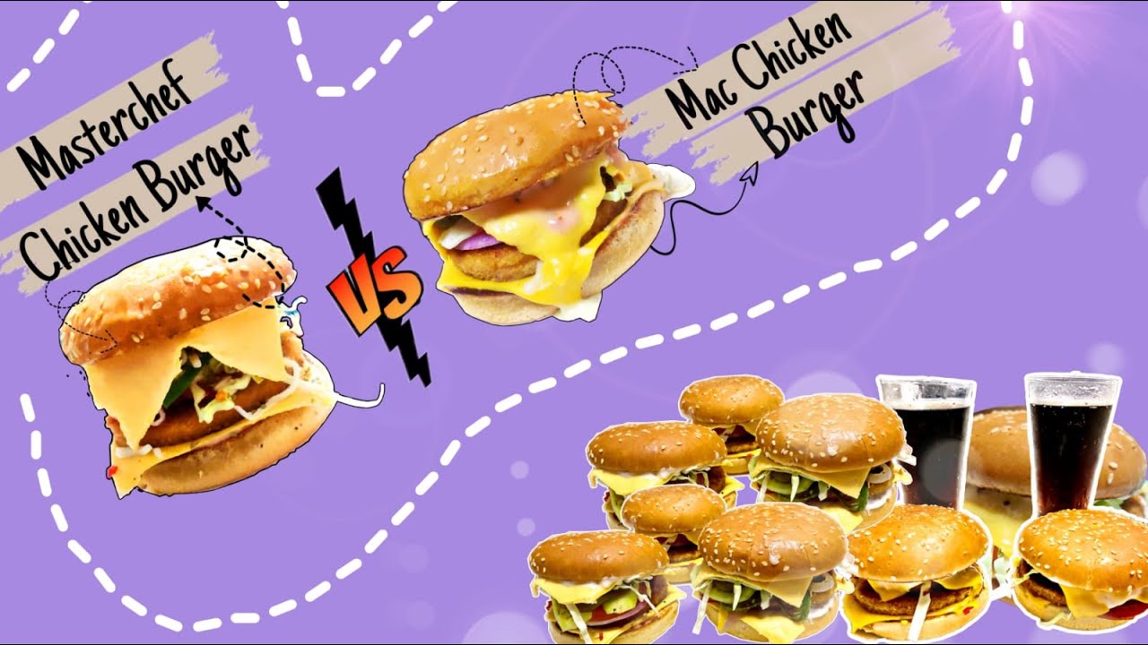 Masterchef's chicken Burger V/S Mac Chicken Burger| which one is best ...