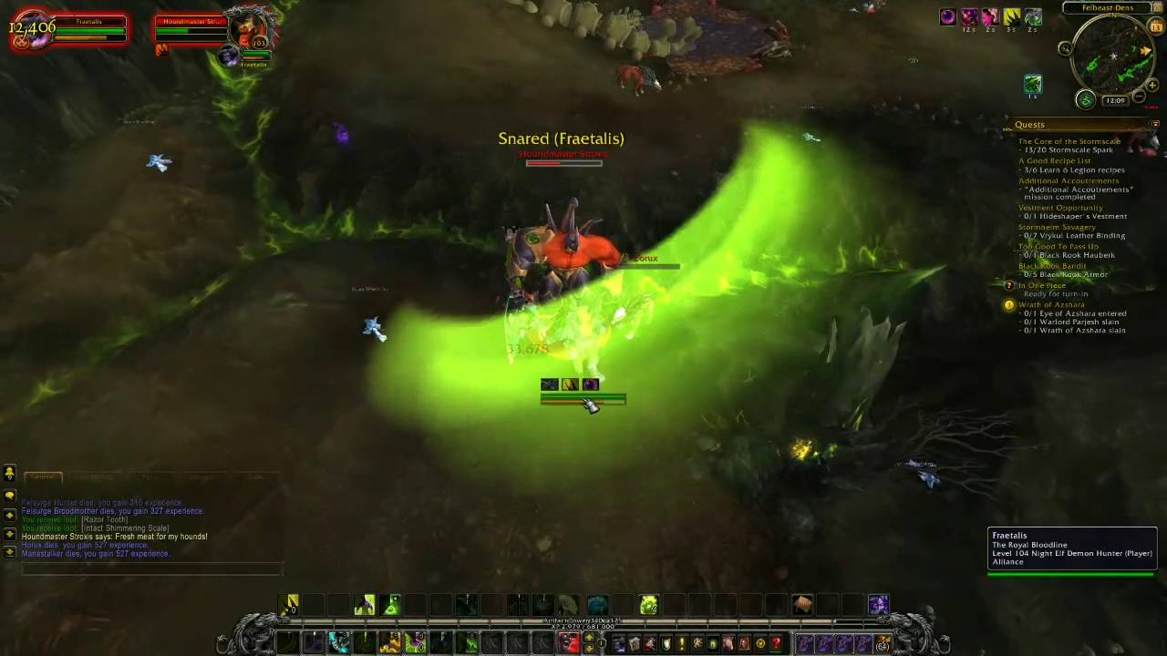 World of Warcraft Houndmaster Stroxis Azsuna Legion Rare Spawn Location ...