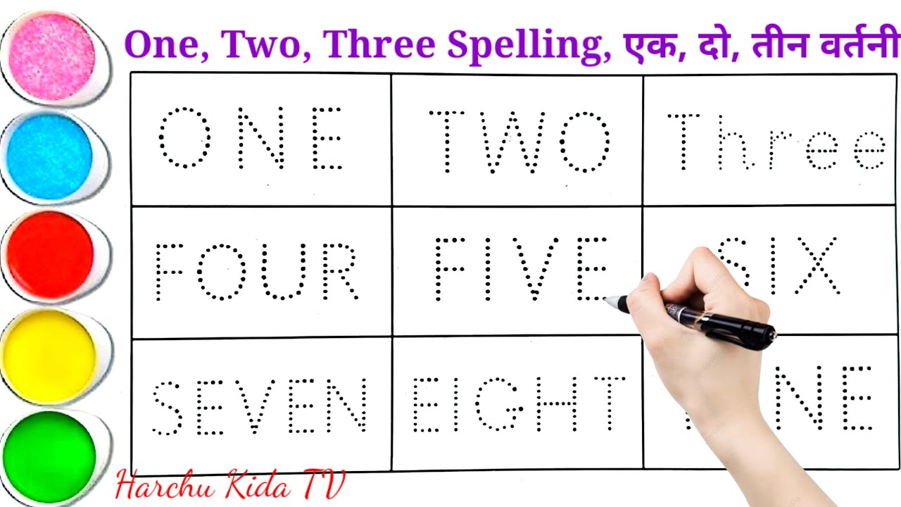 One, two, three Spelling Counting | 123 Numbers Counting | 123 Song for ...