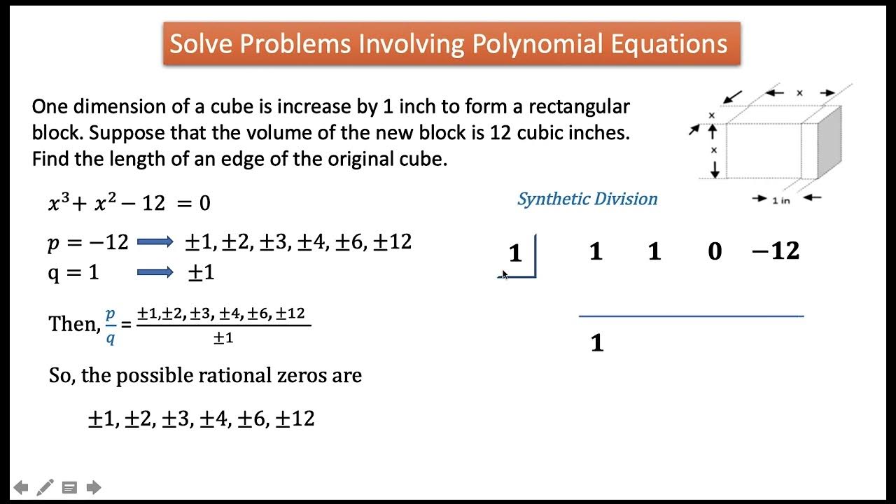 Solves Problems Involving Polynomial Equations - YouTube