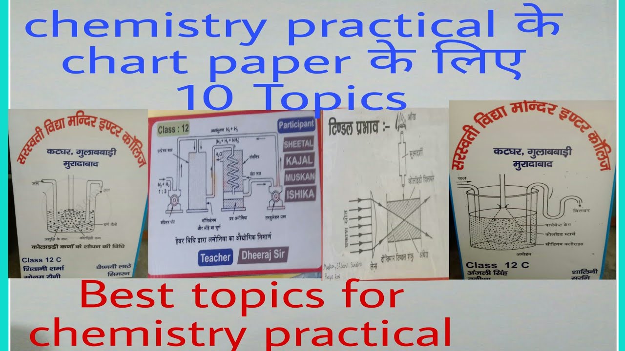 chemistry practical Me chart paper me kya banaye, chemistry practical ...