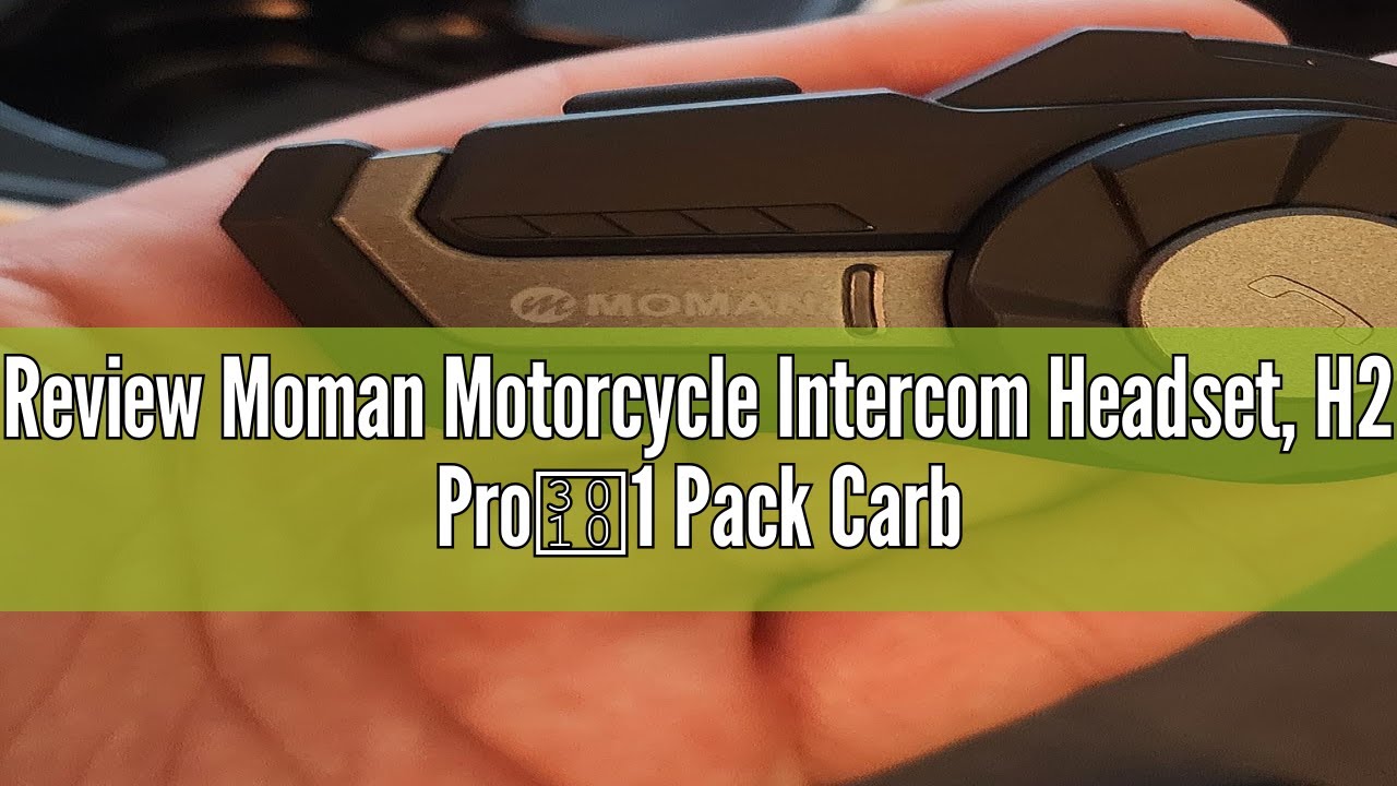 Review Moman Motorcycle Intercom Headset, H2 Pro【1 Pack Carbon】 Helmet ...