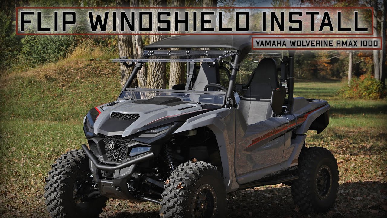 Yamaha Wolverine RMAX 1000 SuperATV Flip Windshield Install - YouTube