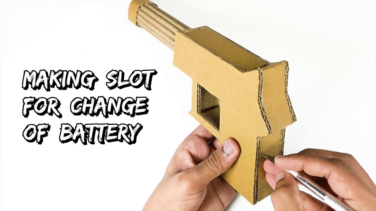 How to make Cardboard Gun USP Pistol that shoots Rubber Bullets DIY at ...