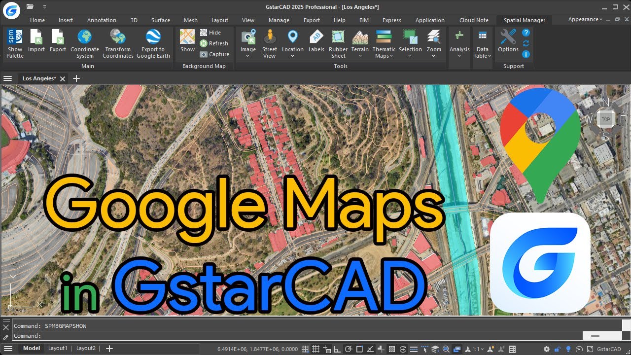 Google Maps in GstarCAD - YouTube
