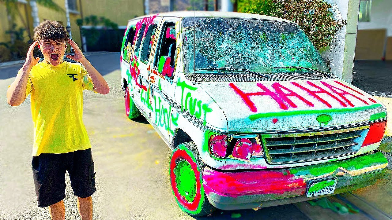 Destroying My Brothers Car And Surprising Him With A New One - YouTube