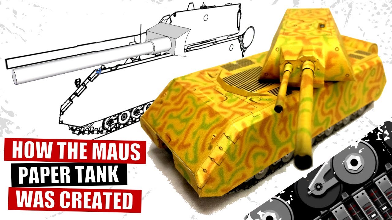 How the Panzer VIII Maus paper tank template was created, 3D program ...