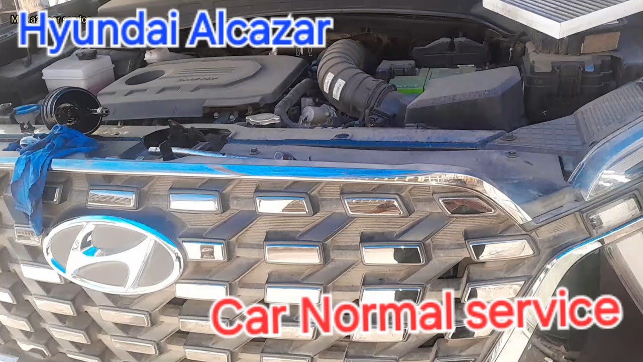 Car Normal Service || Hyundai Alcazar diesel engine - YouTube