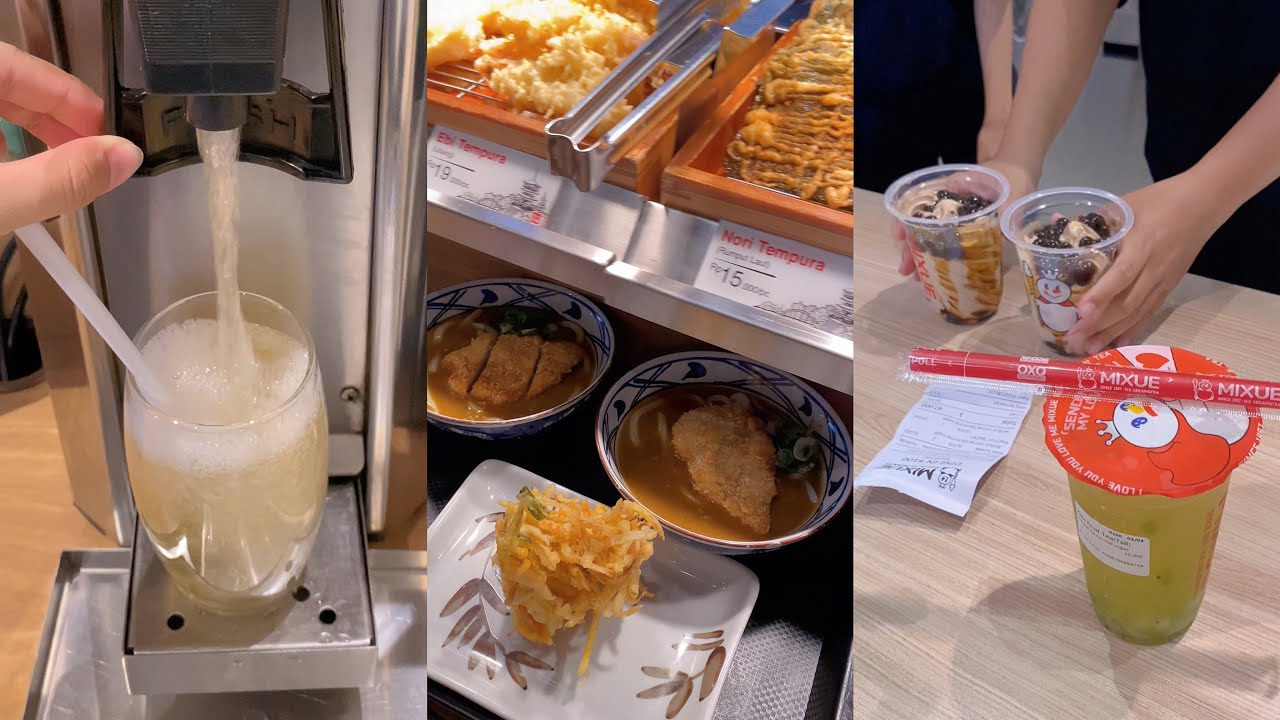 Makan Siang Hari ini‼️ | Curry Katsu Udon 🍜+ Ice Cream Boba🧋 #lunch # ...