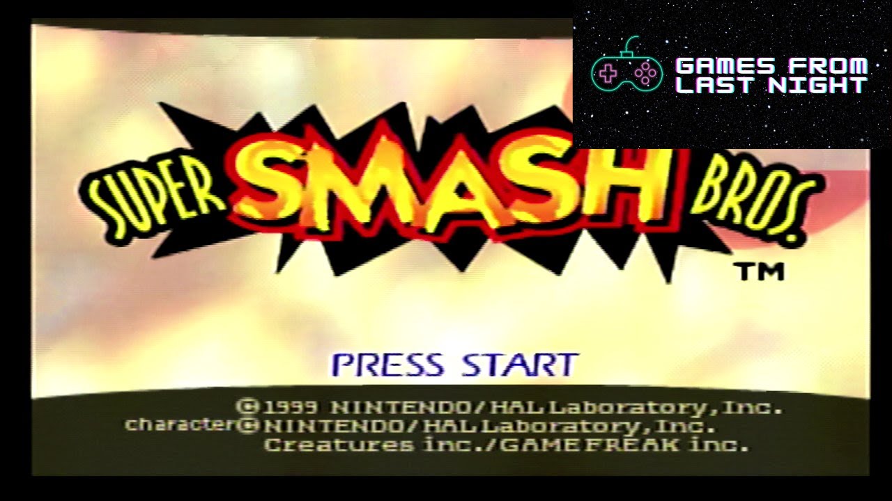 Super Smash Bros 64 | Game Boot - Loading Screen and Start Menu Music ...