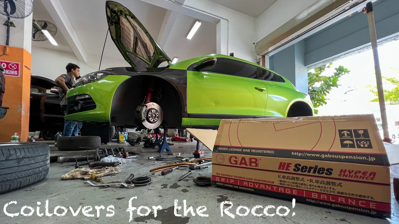 GAB HE Install & Review: FINALLY! Coilovers For The Scirocco! - YouTube