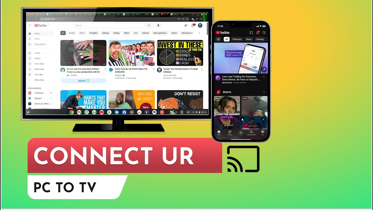 How To Connect YouTube To TV from Iphone - YouTube