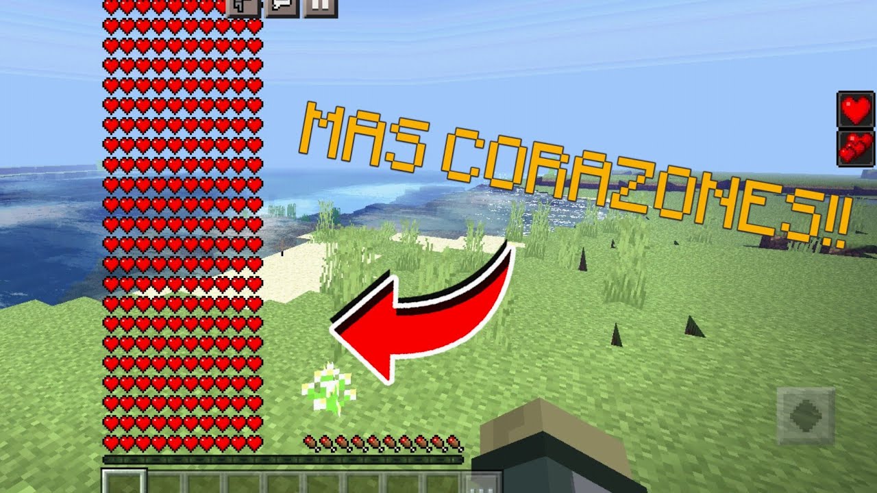Como tener MAS CORAZONES en Minecraft Bedrock 1.18 | Mcpe - YouTube