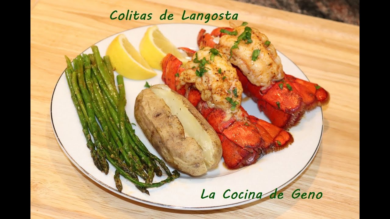 Como Hacer Colitas de Langostas con Mantequilla y Ajo Horneadas / Baked ...