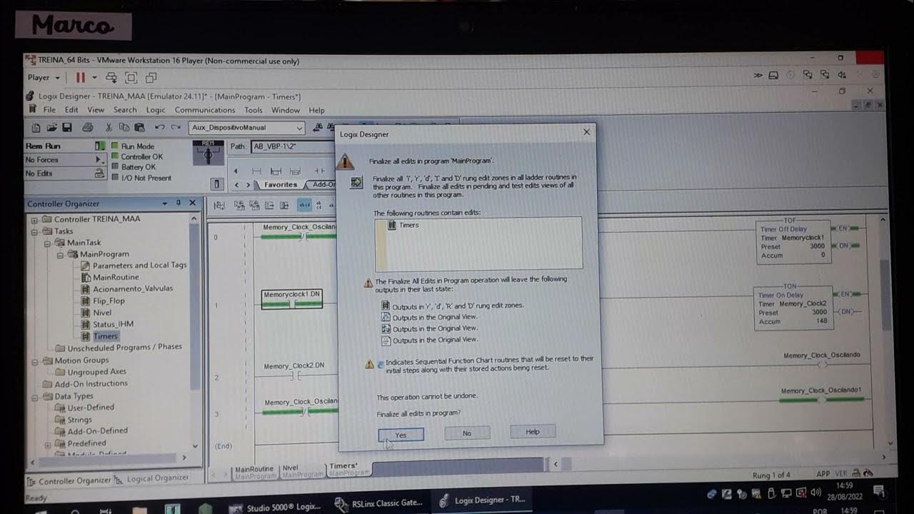 Aula- 26 #Utilizando Memory Clock(Logix Designer 5000) Passo a passo!!!! - YouTube