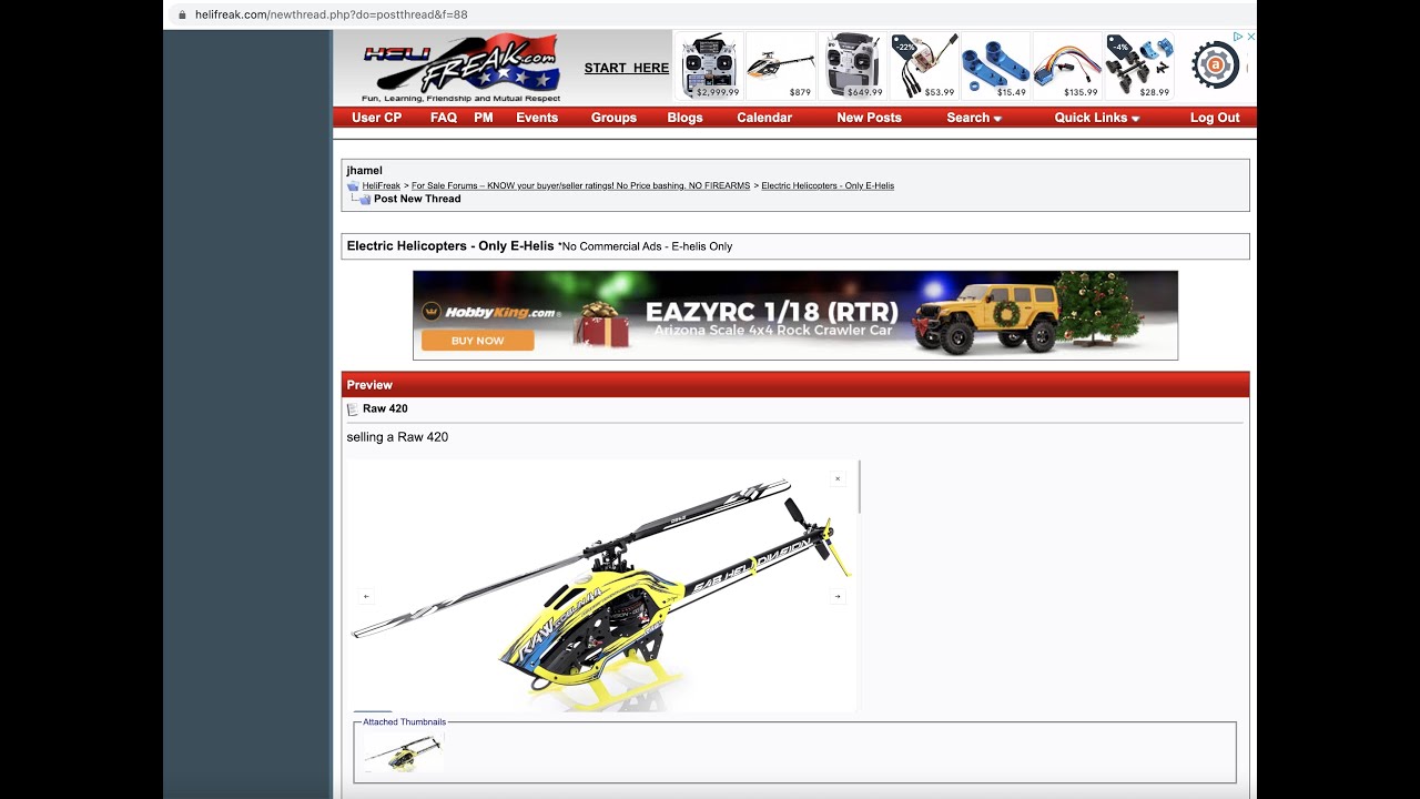 How to post correct size pictures on a HeliFreak thread - YouTube
