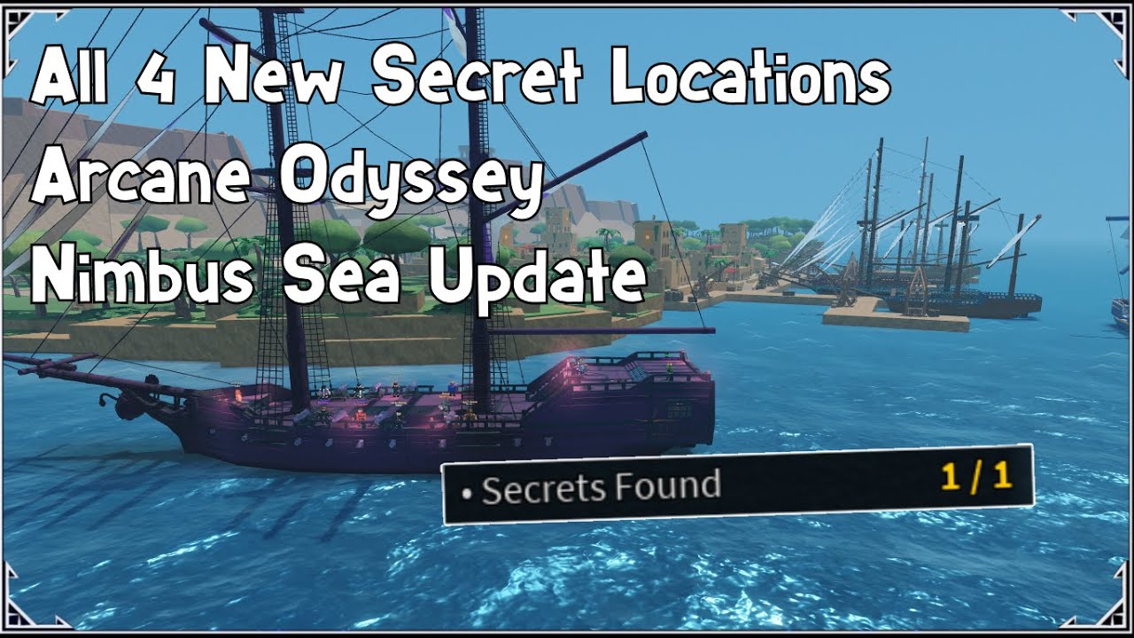 All 4 New Secret Locations In Arcane Odyssey Nimbus Sea Part 1 Update - YouTube