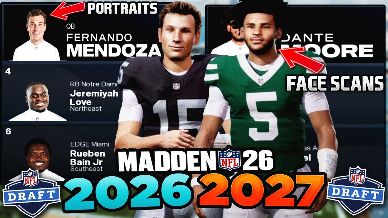 INSANE Madden 26 Draft Classes with Player Portraits & FACE SCANS ...
