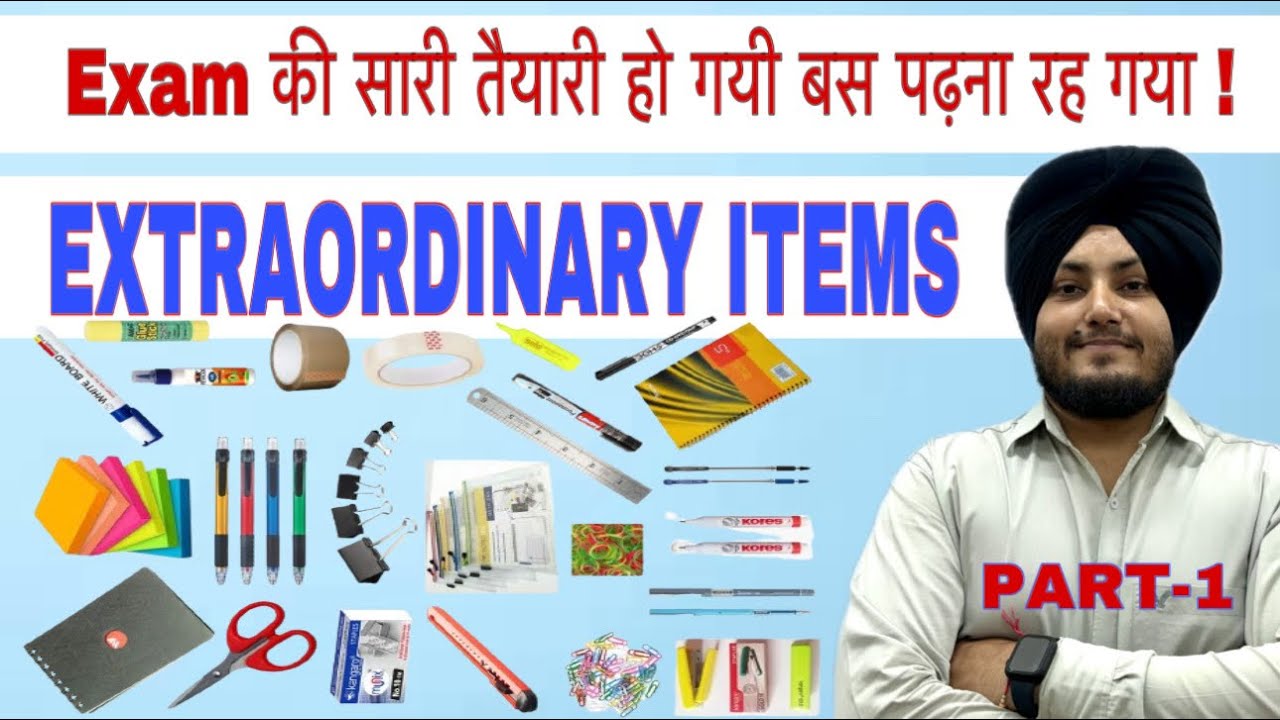 #24 EXTRAORDINARY ITEMS Part-1 #commerce #study #outstanding #unearned ...